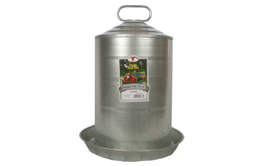 Galvanized Waterer 2, 3, 5, an 8 Gallon - Organic Chicken Feed